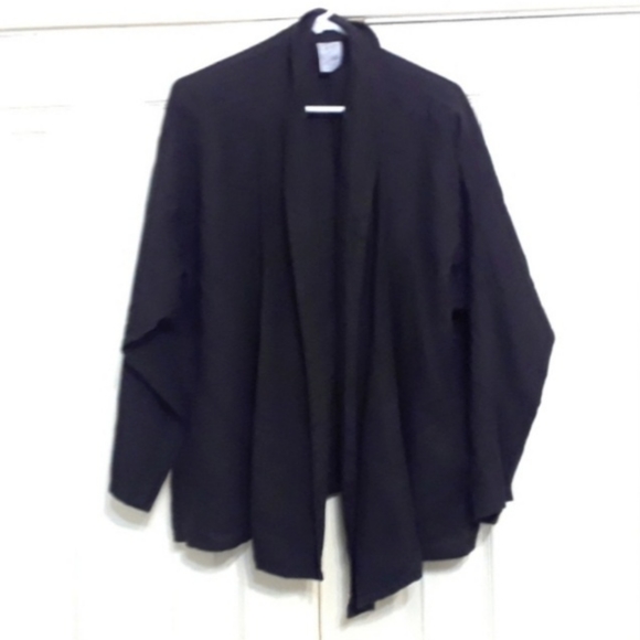 Match point | Jackets & Coats | Match Point Black Linen Open Front ...